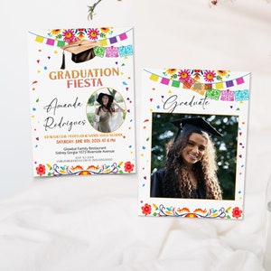Graduation Fiesta Photo Invitation, Graduation Mexican Invitation ...