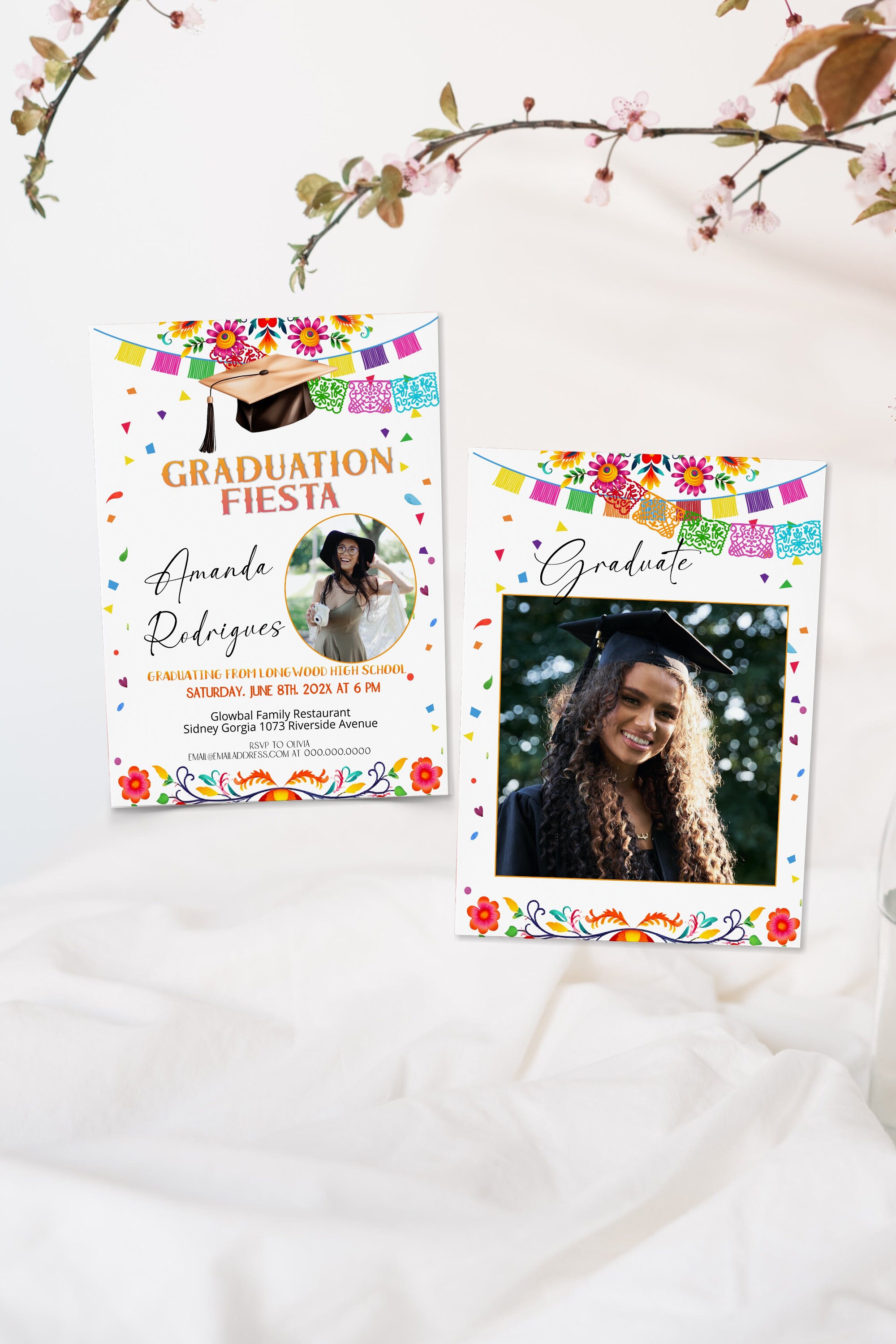 Graduation Fiesta Photo Invitation, Graduation Mexican Invitation ...