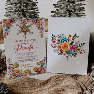 Fiesta Mexicana Posada Invitation, Cena De Navidad, Spanish Christmas Invite Template, Noche ...