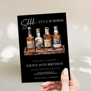 Surprise Birthday Party Invitation Template, Printable 40th Birthday ...