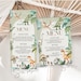 Dinosaur Menu Card, T-rex Menu, Editable Greenery Menu Template ...