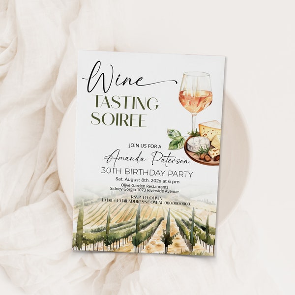 Wine Birthday Invitations - Etsy