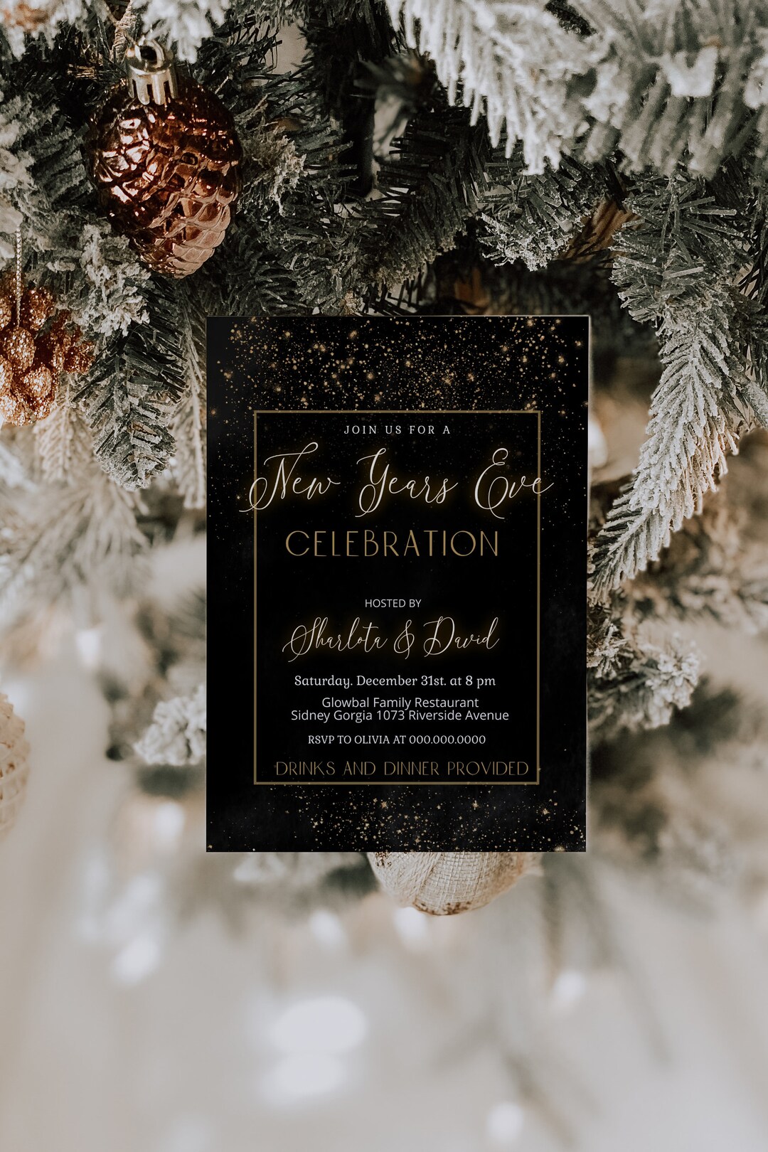 New Years Eve Celebrate Invitation Template, New Year's Eve Party ...
