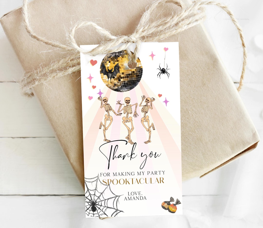 Halloween Party Thank You Tag, Happy Halloween Thank You Tag Template ...