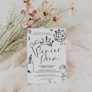 Senior Prom Invitation Template, Editable Prom Night Invite, School ...