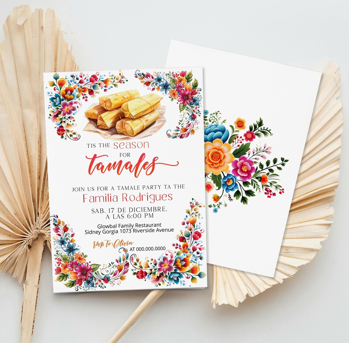Tamale Party Invitation, Tis the Season for Tamales Template, Fiesta ...