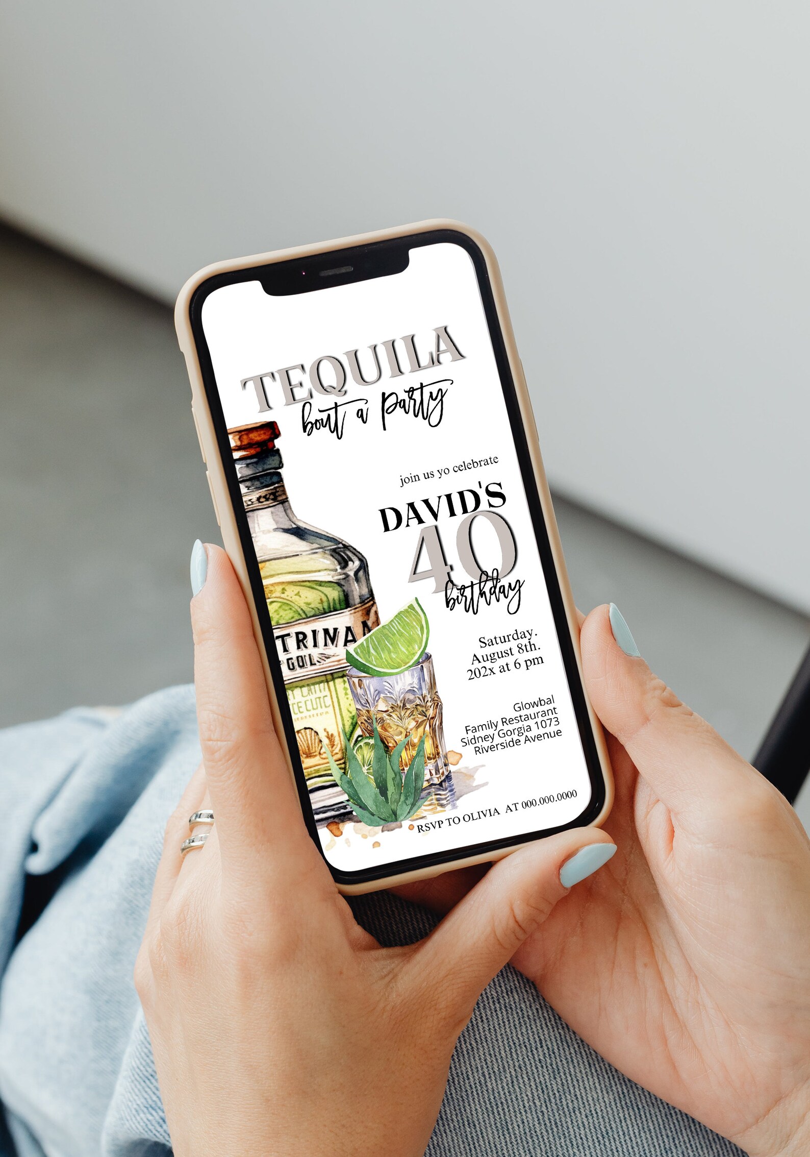 Tequila Birthday Digital Invite Template, Tequila Party Invitation ...