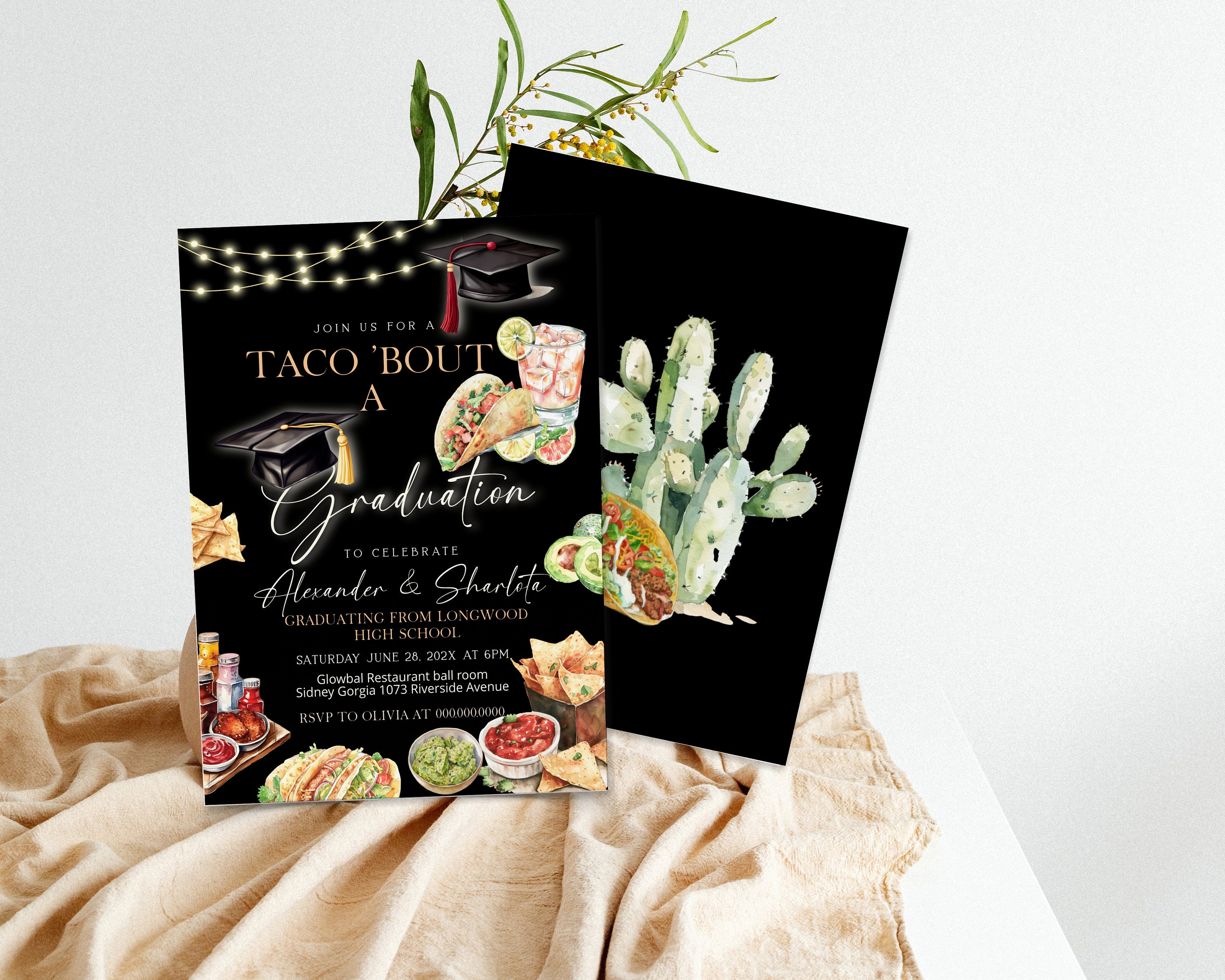 Mexican Graduation Fiesta Invite, Taco Bout a Graduation Invitation ...