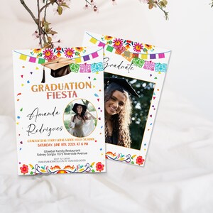 Graduation Fiesta Photo Invitation, Graduation Mexican Invitation ...