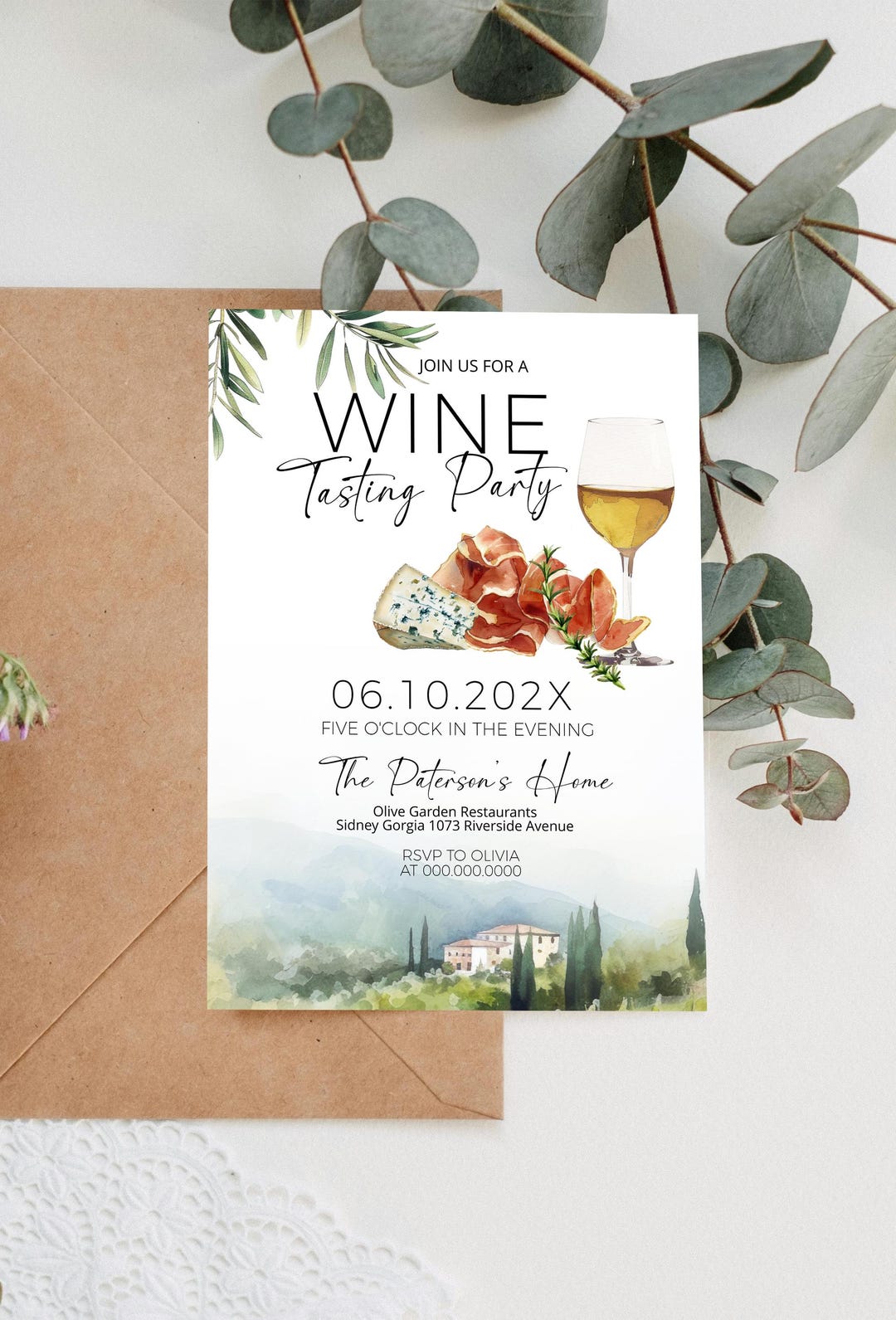 Wine Tasting Party Invitation Template, Aged to Perfection, Editable ...