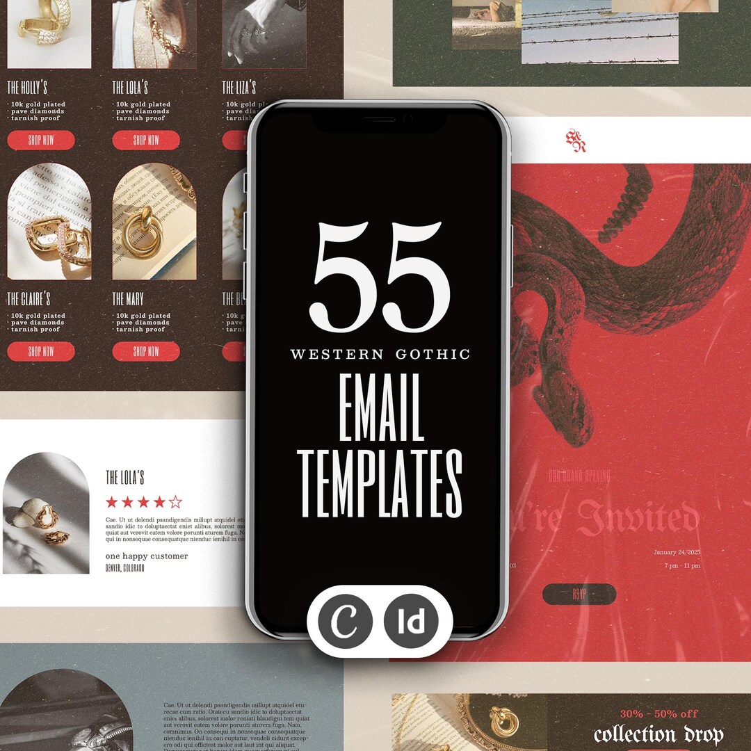 Western Gothic Email Marketing Template, Canva Templates for Business ...