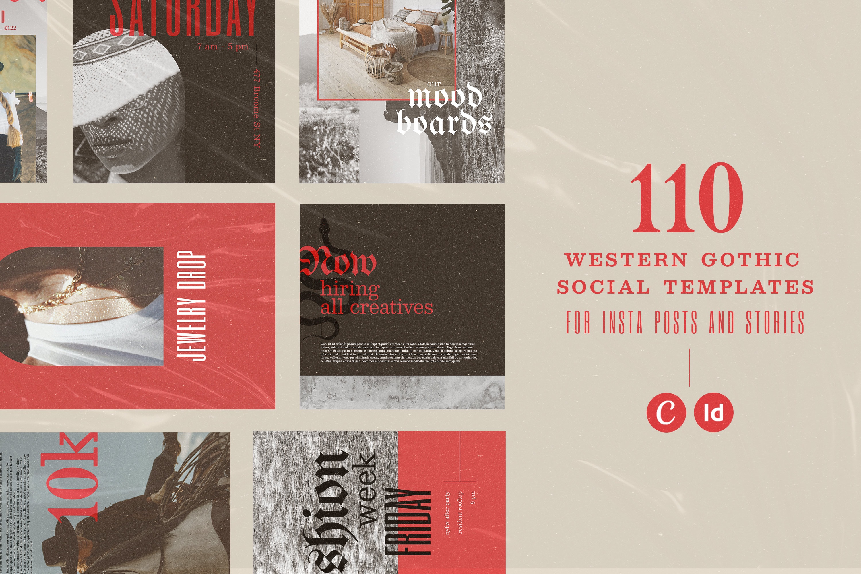Western Gothic Template, Canva Templates for Business Owners, Personal ...