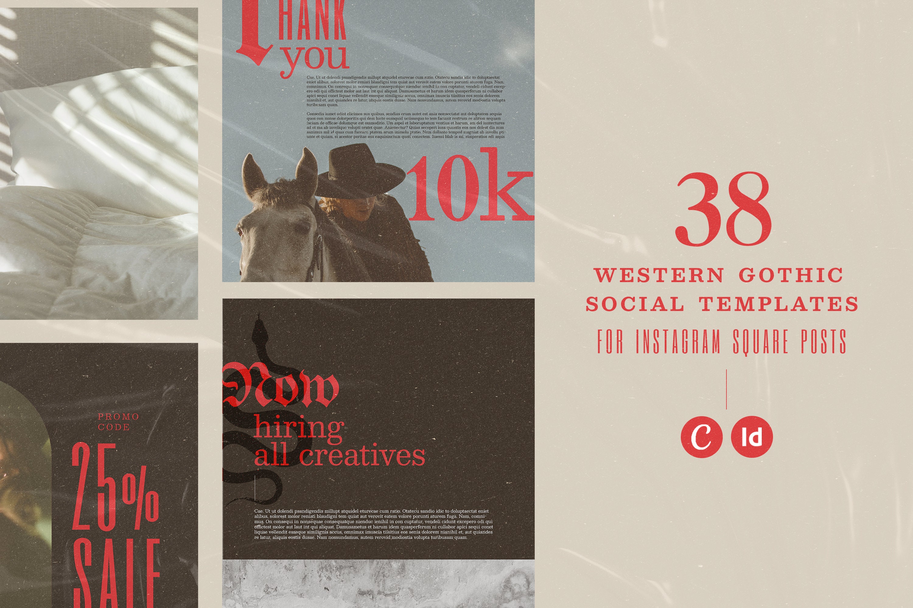 Western Gothic Template, Canva Templates for Business Owners, Gothic ...