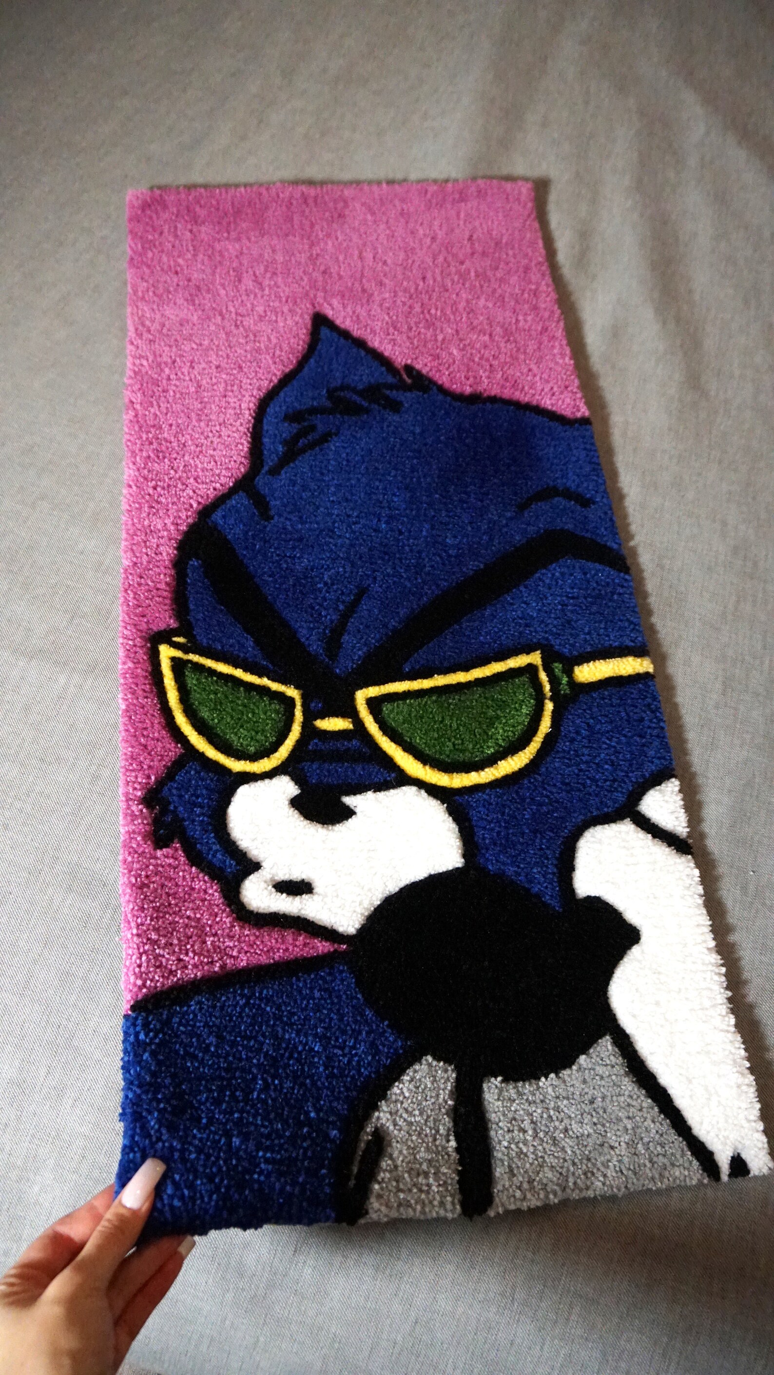 Tom Cat Rug Custom Acrylic Cotton Rug - Etsy