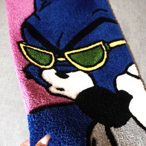 Tom Cat Rug Custom Acrylic Cotton Rug - Etsy