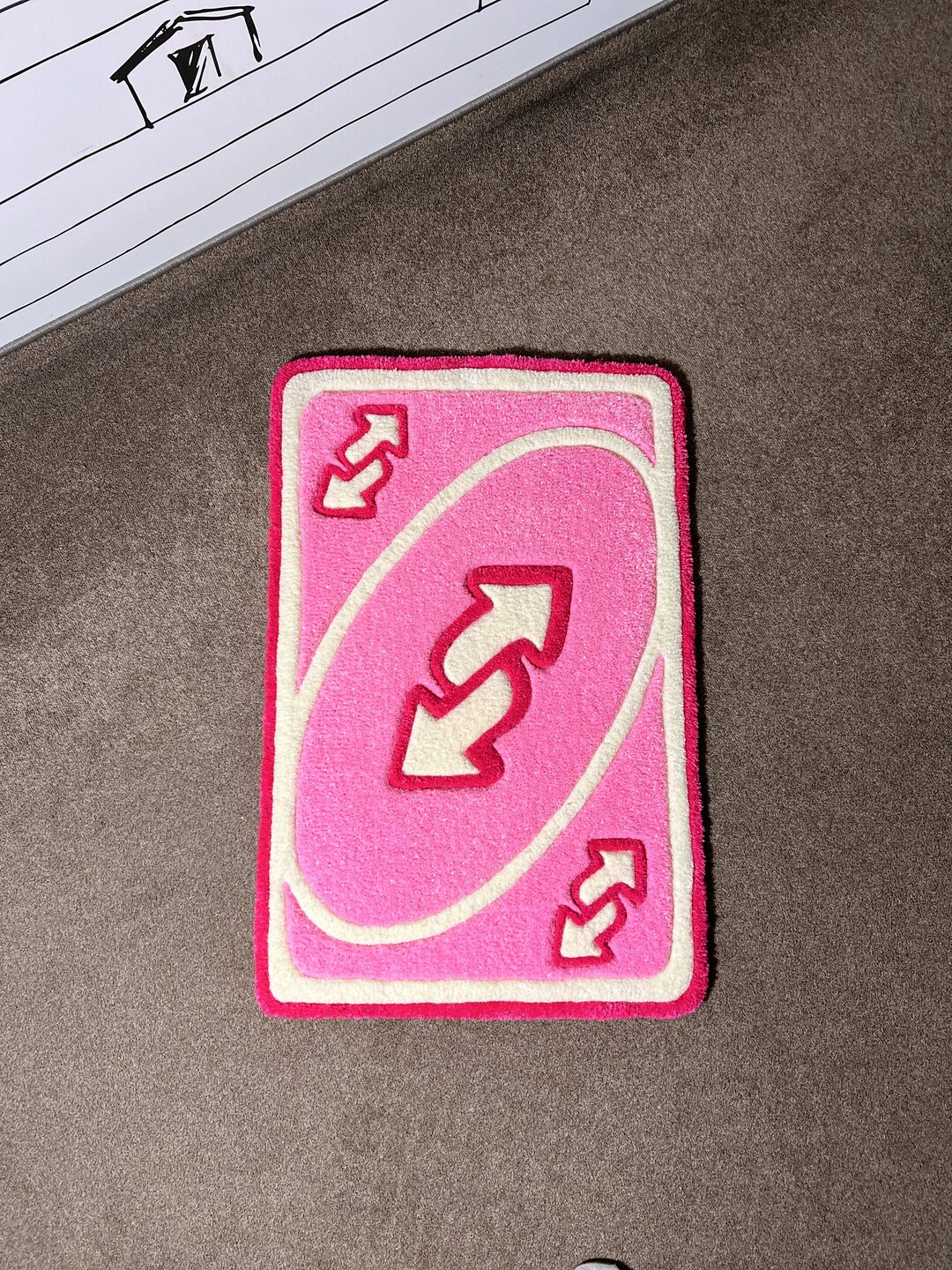 UNO Reverse Rug, Custom Handmade Rug, Playing Card Rug, Uno Rug ...