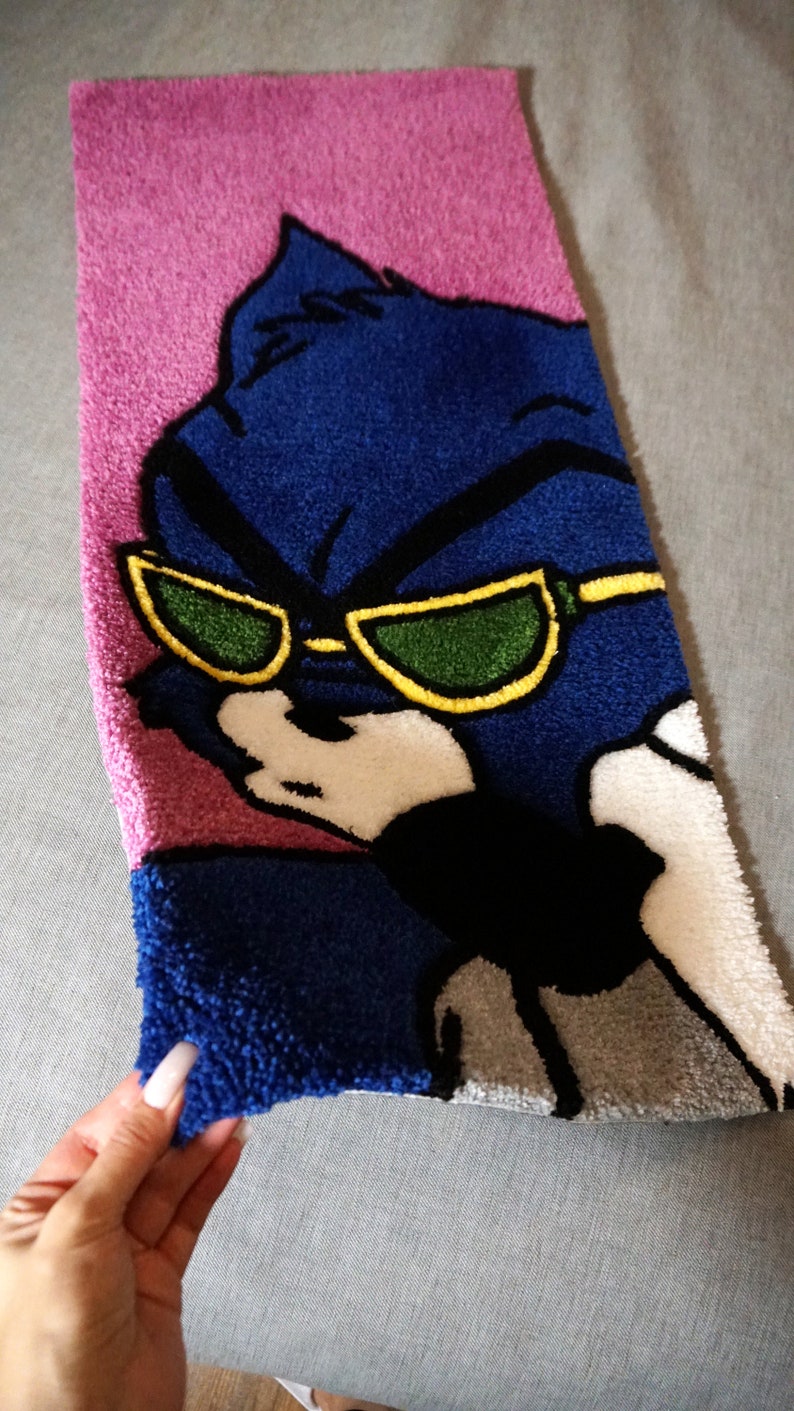 Tom Cat Rug Custom Acrylic Cotton Rug - Etsy
