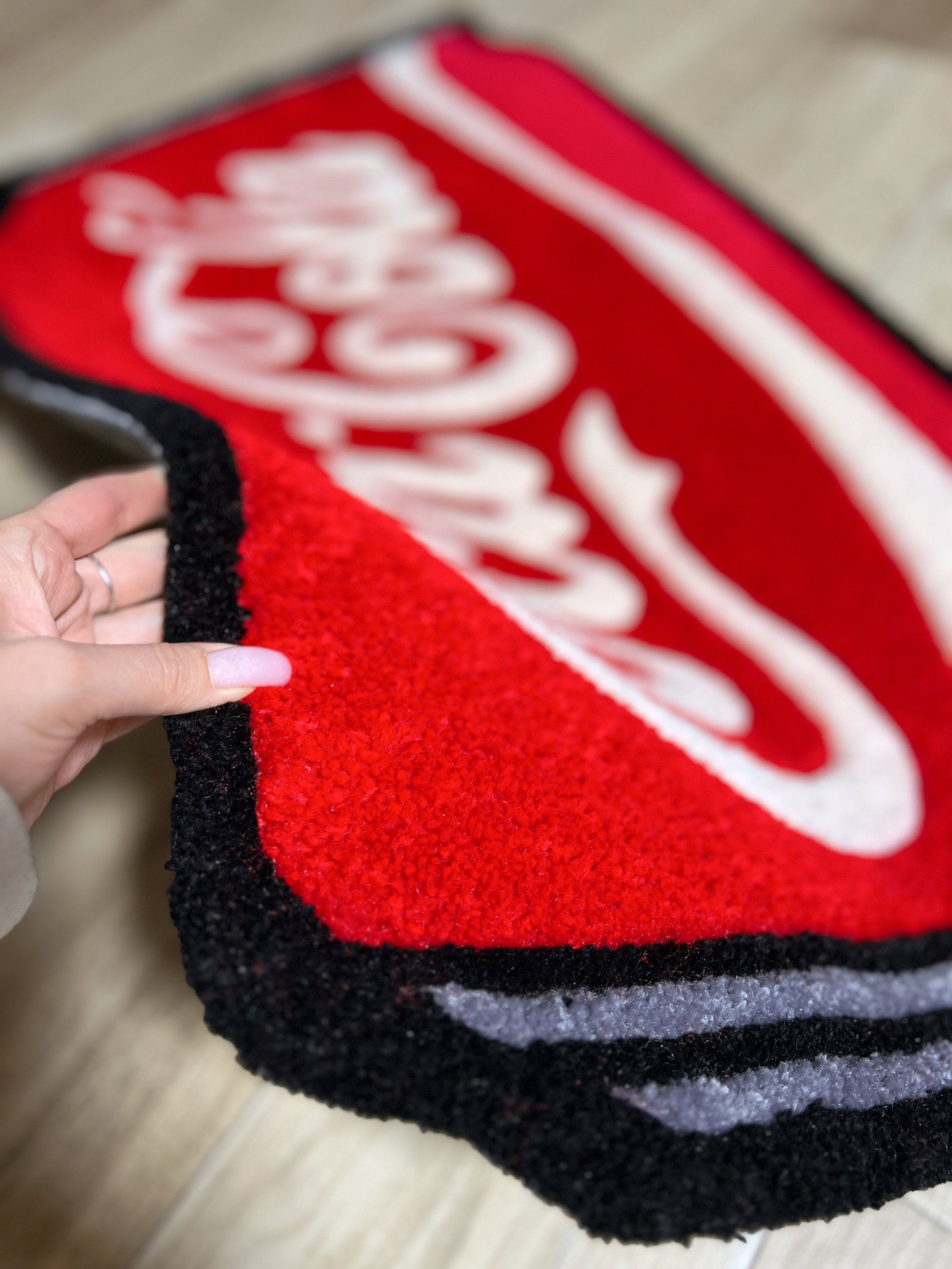 Coca Cola Rug Handmade Rug in Acrylic & Cotton - Etsy