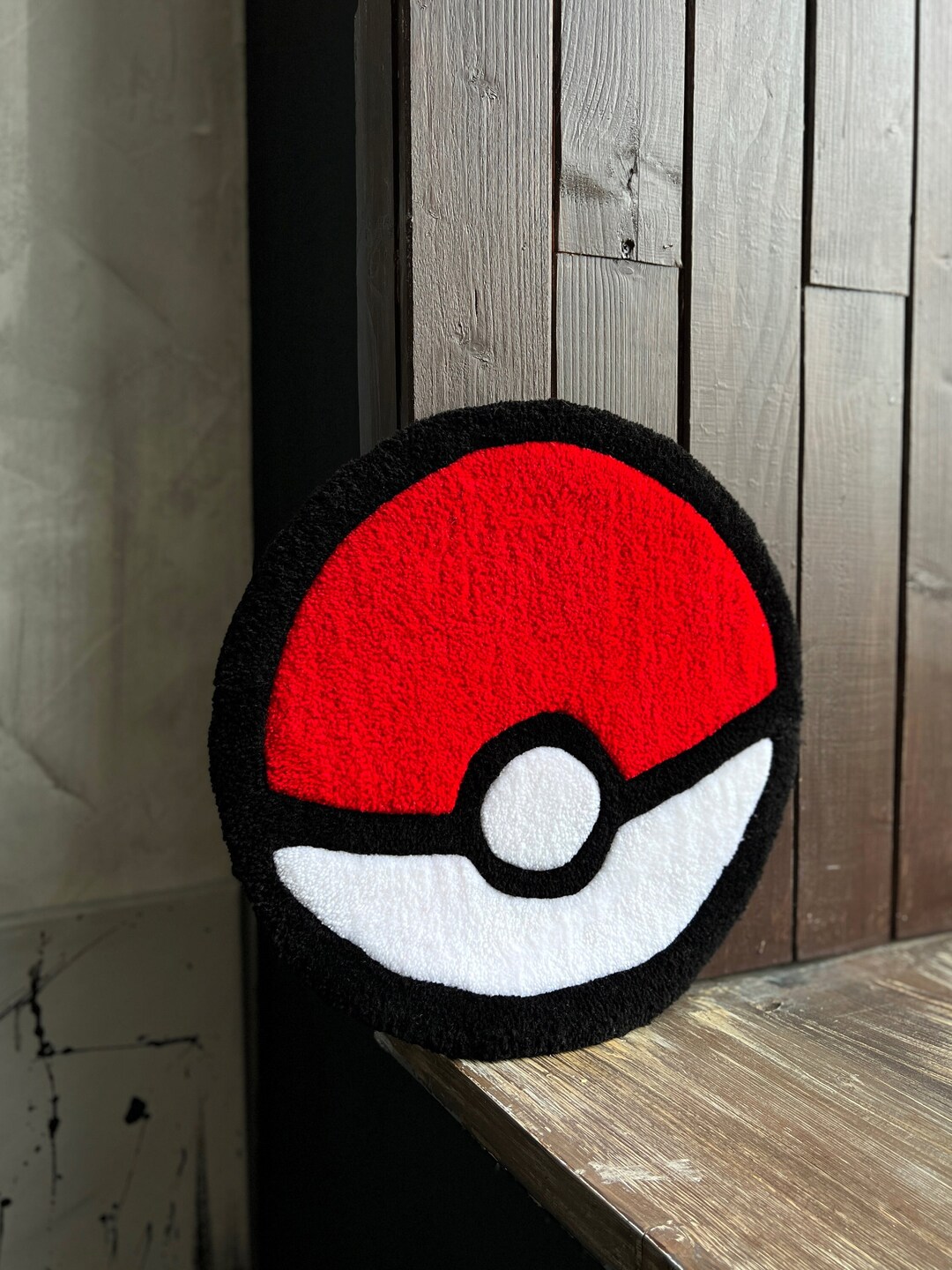 Handwoven Pokeball Rug With Acrylic & Cotton Blend - Etsy