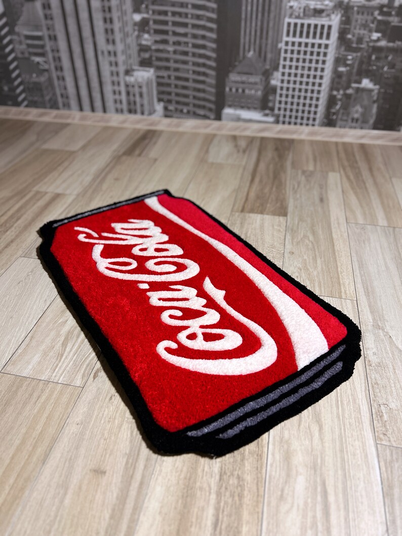 Coca Cola Rug Handmade Rug in Acrylic & Cotton - Etsy