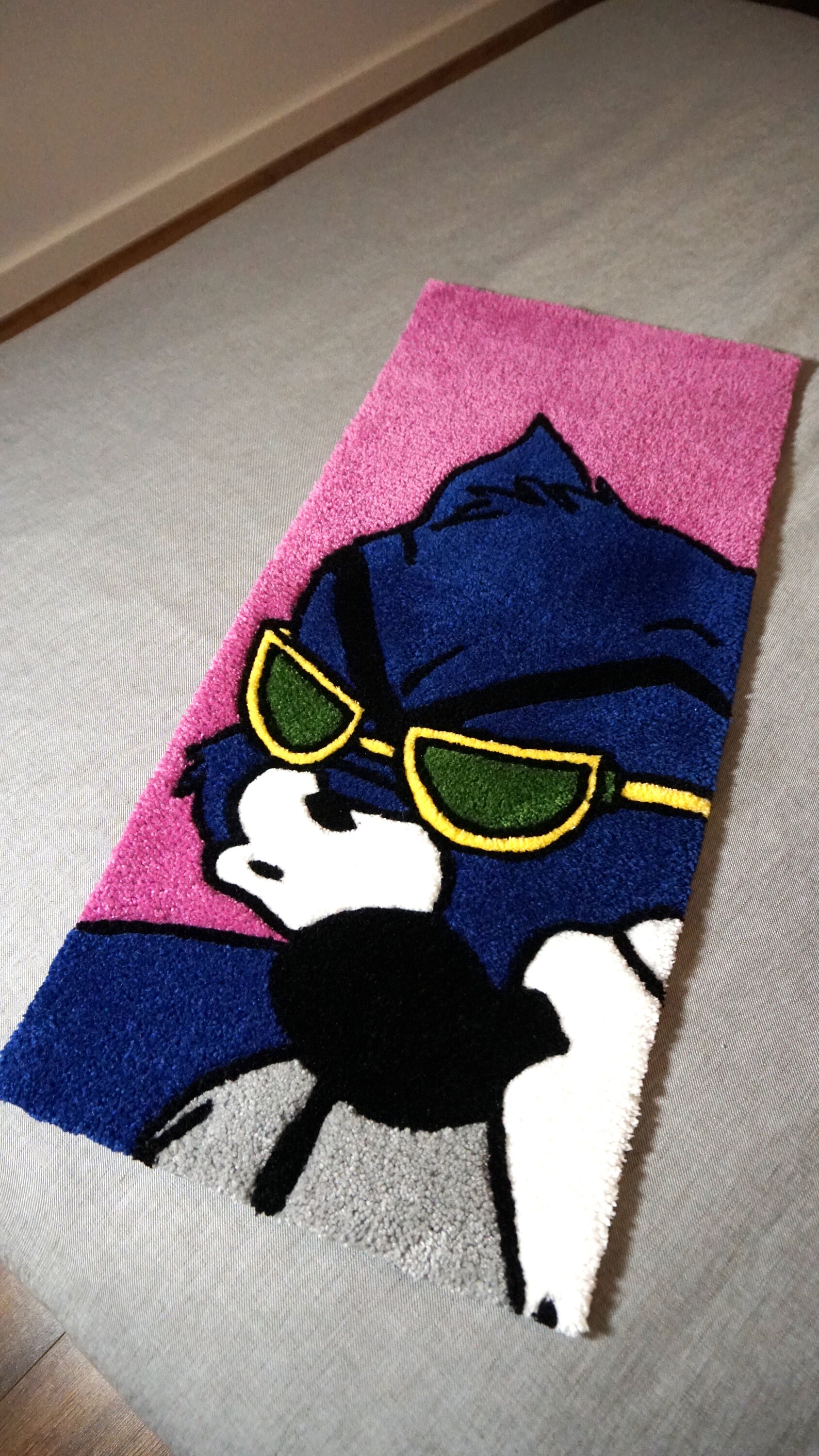 Tom Cat Rug Custom Acrylic Cotton Rug - Etsy
