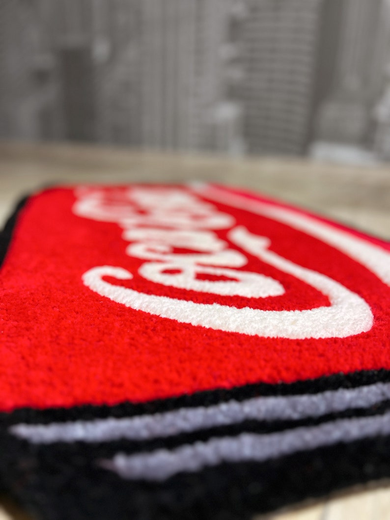 Coca Cola Rug Handmade Rug in Acrylic & Cotton - Etsy