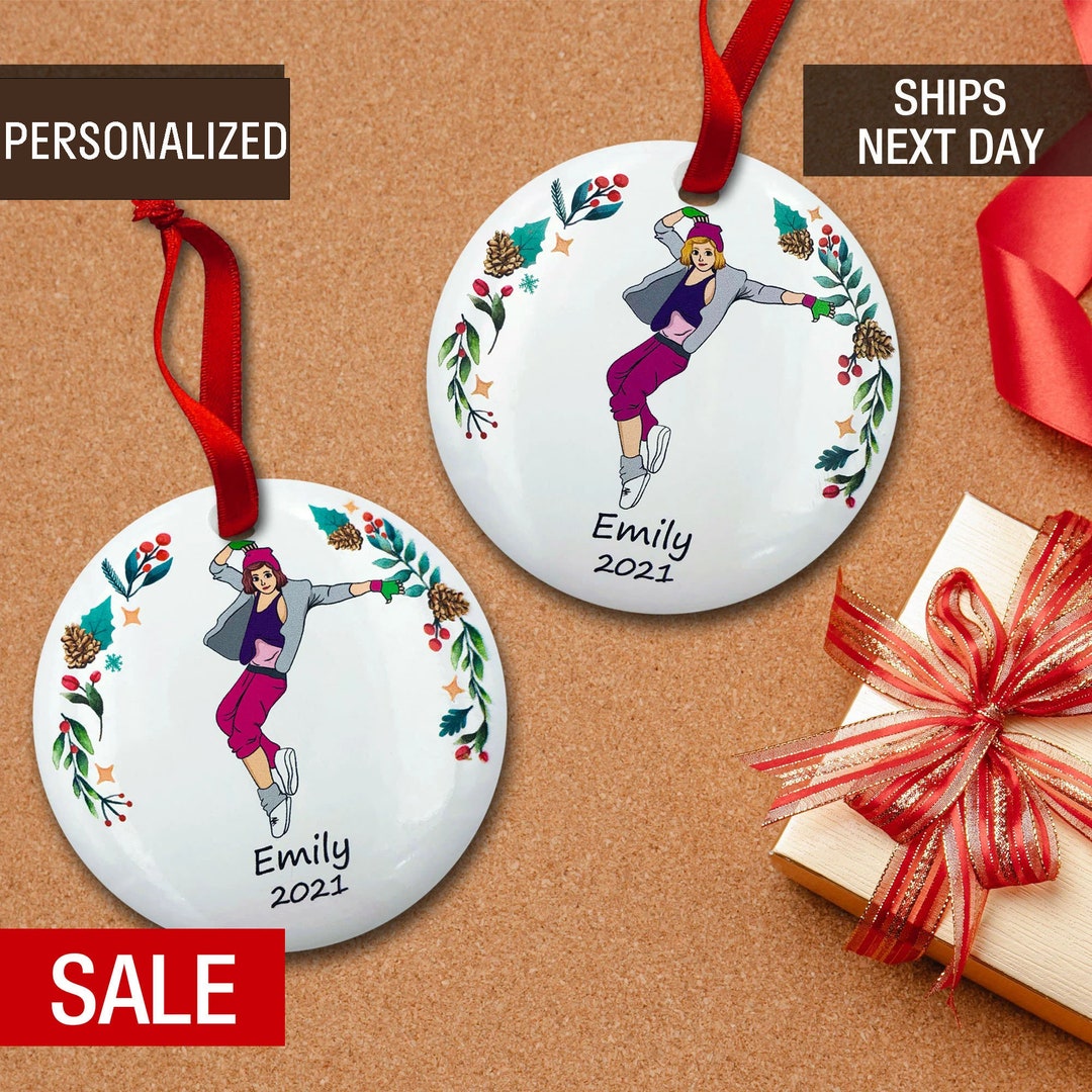 Hip-hop Dancer Girl Christmas Tree Ornament Personalized, Hip Hop ...