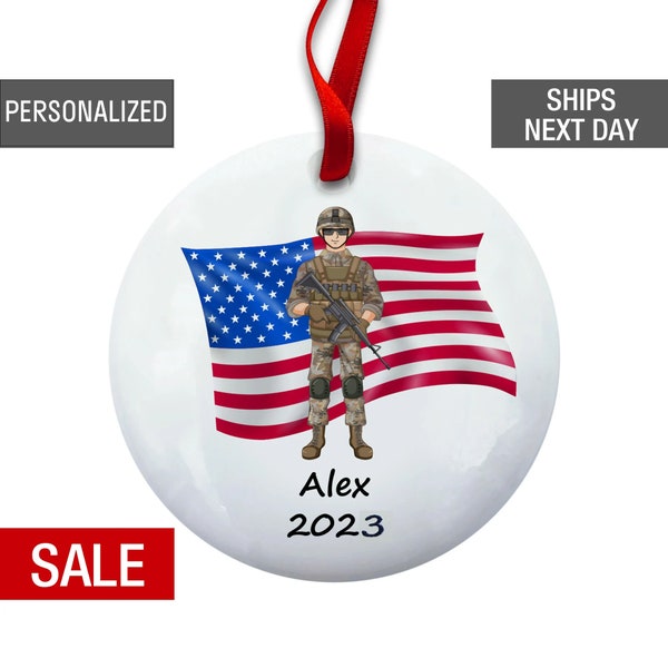 Military Couple Christmas Ornament - Etsy