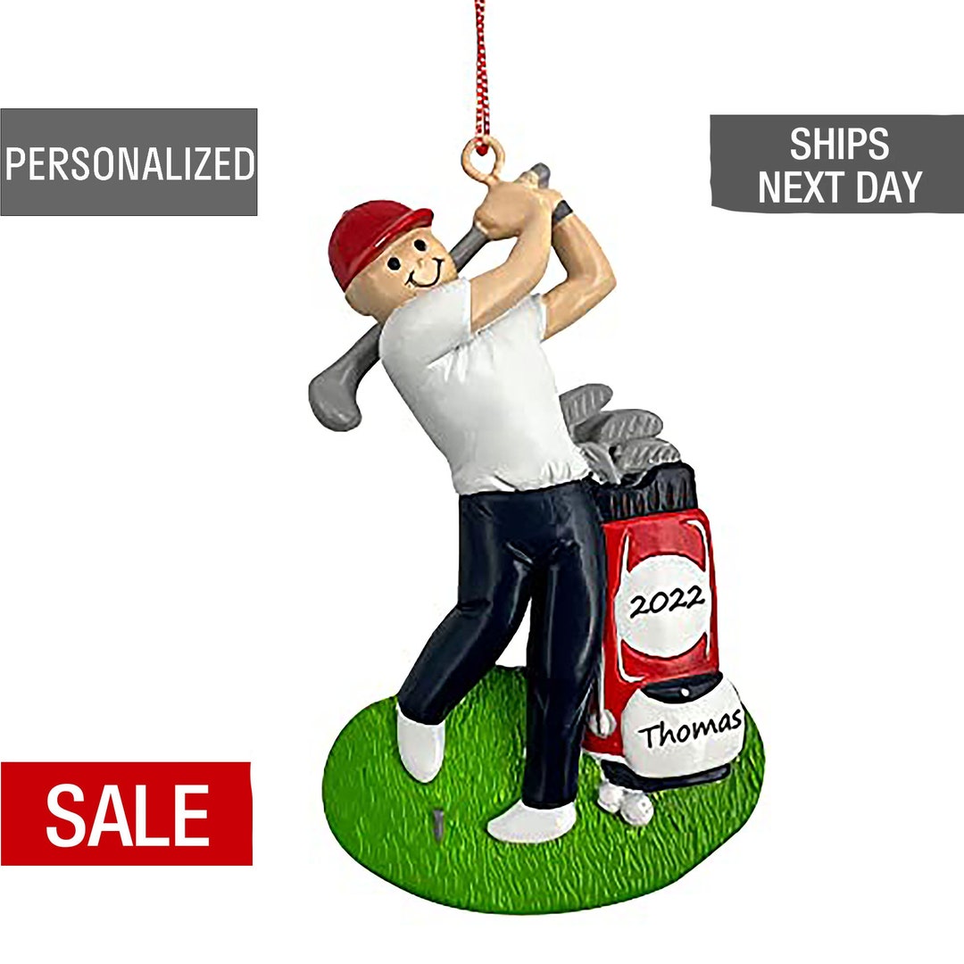 Golf Christmas Ornament, Gift for Golfer, Golfing Personalized Ornament ...