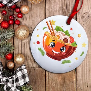 Ramen Christmas Ornament: Fun Food Holiday Tree Decoration - Etsy