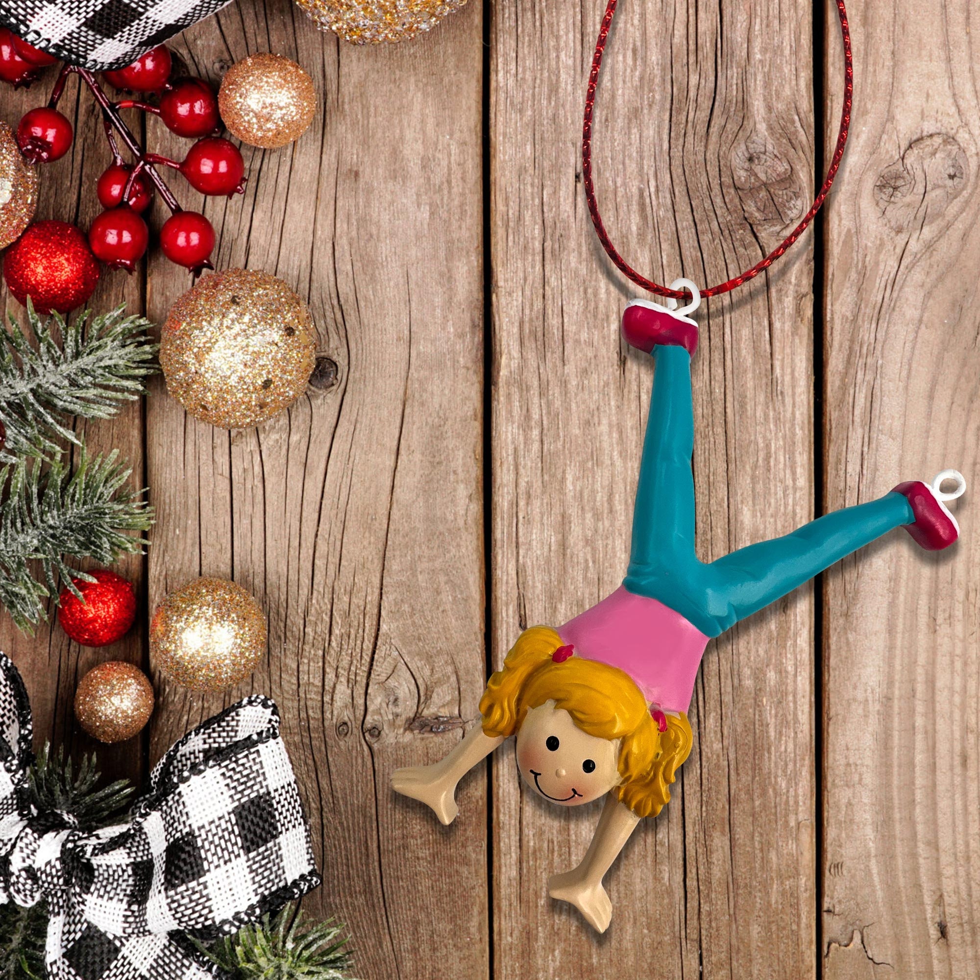 Tumbling Girl Christmas Ornament Personalized, Cartwheel, Gymnastics - Etsy