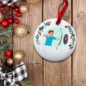 Archery Christmas Ornament Personalized Bow and Arrow Gift Keepsake - Etsy