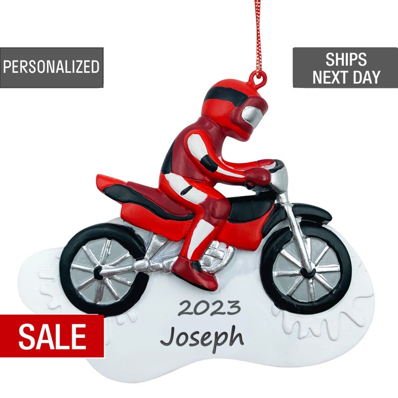 Motorcycle Christmas Ornament - Etsy