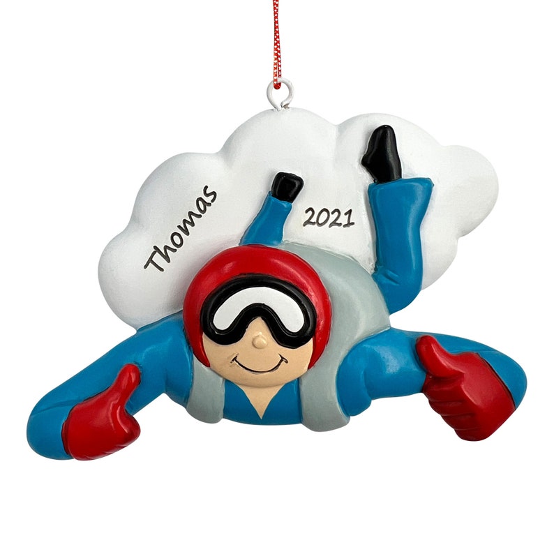 Skydiver Christmas Ornament Personalized, Skydiving Ornaments ...
