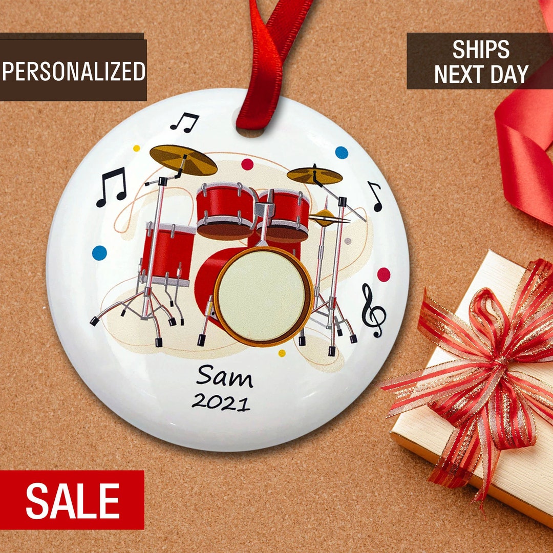 Drummer Ornament Personalized Christmas Drum Set Music Band Player ...