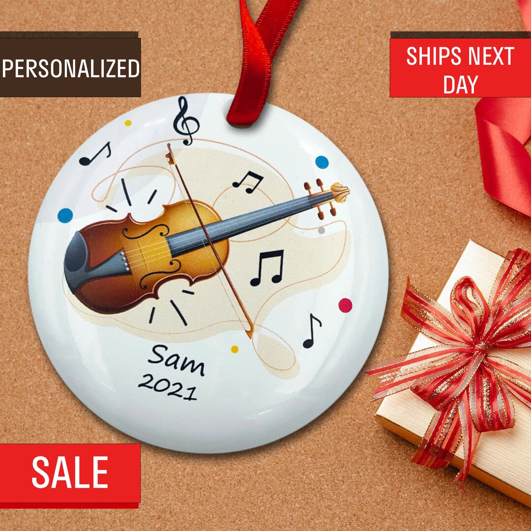 Violin Player Christmas Tree Ornament, Violinist Personalized, Ornament ...