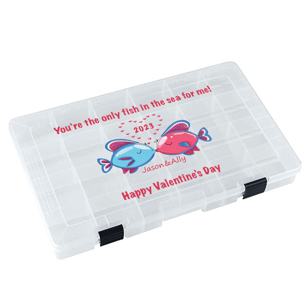 Personalized Valentines Day Tackle Box - Custom His and Her Names With ...