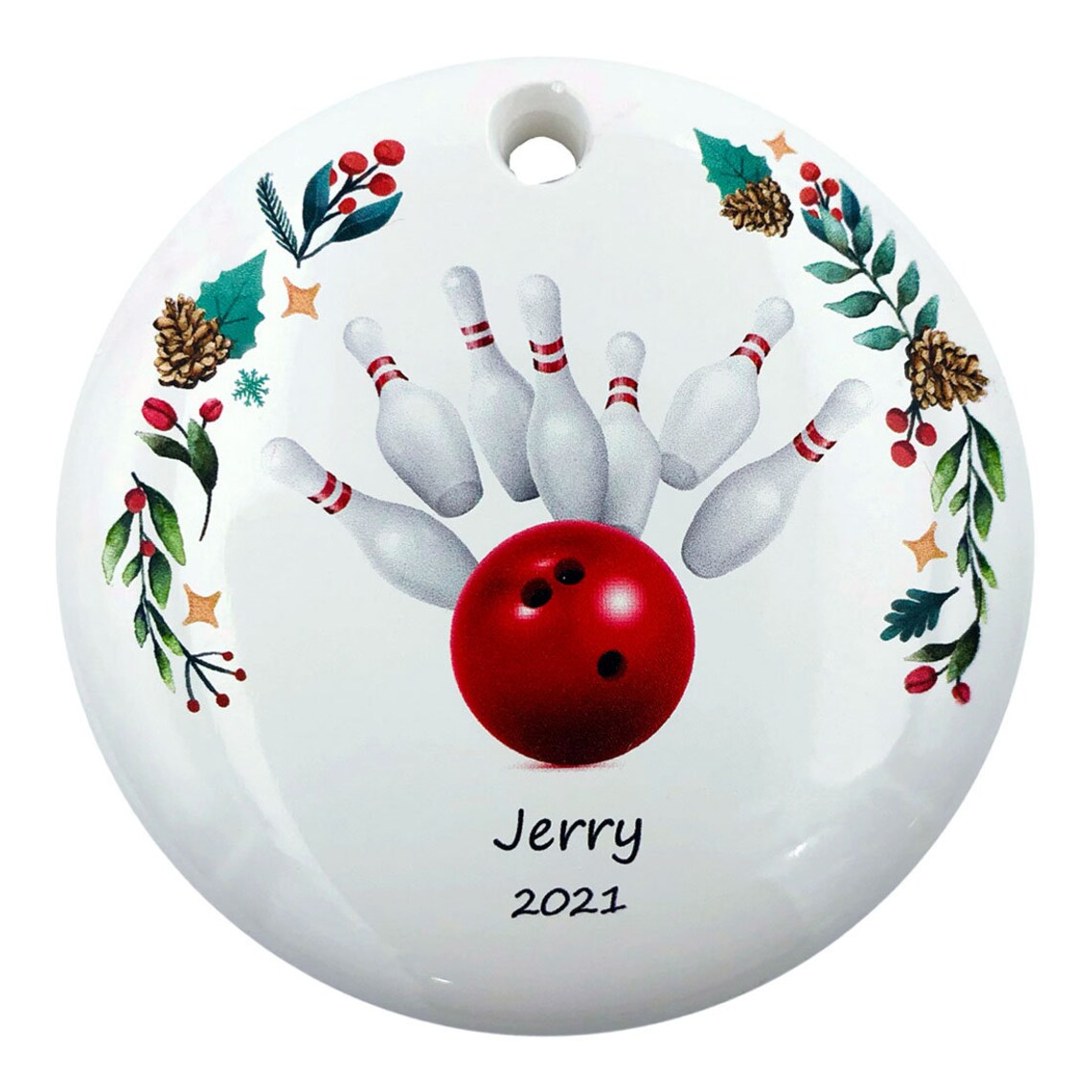 Bowling Christmas Ornament Personalized Bowler Sports Keepsake - Etsy
