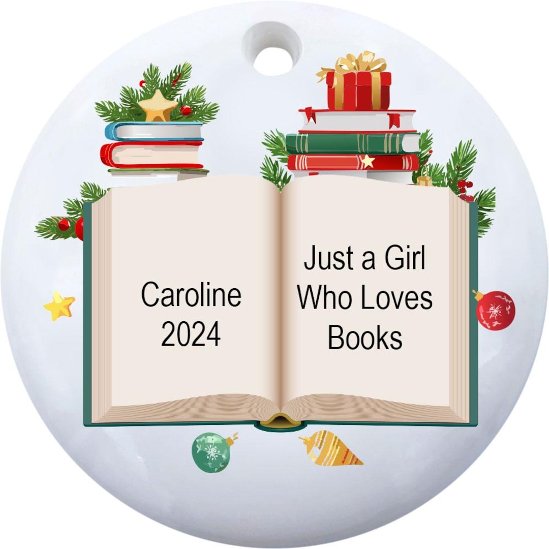 Book Ornament for Book Lovers – Personalized Book Ornaments for ...