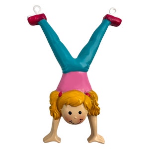Tumbling Girl Christmas Ornament Personalized, Cartwheel, Gymnastics - Etsy