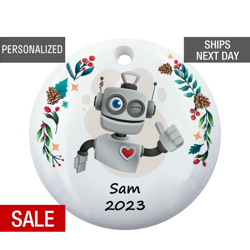 Robot Ornament - Etsy