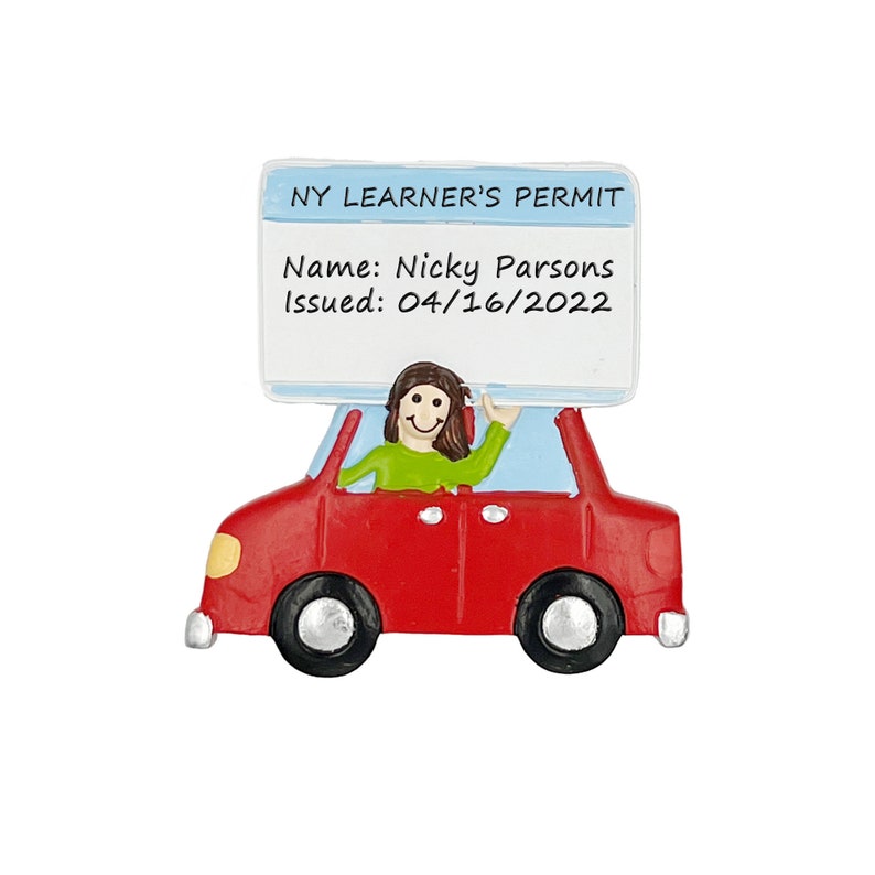 Learner’s Permit Christmas Ornament Personalized First Time Driving ...
