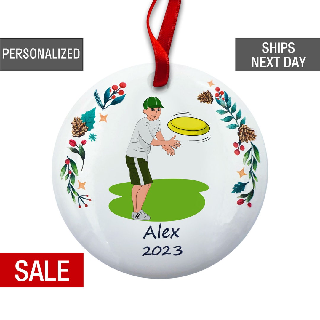 Frisbee Player Christmas Ornament Personalized Custom, Frisbee Lover ...