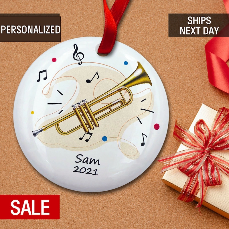 Trumpet Ornament - Etsy
