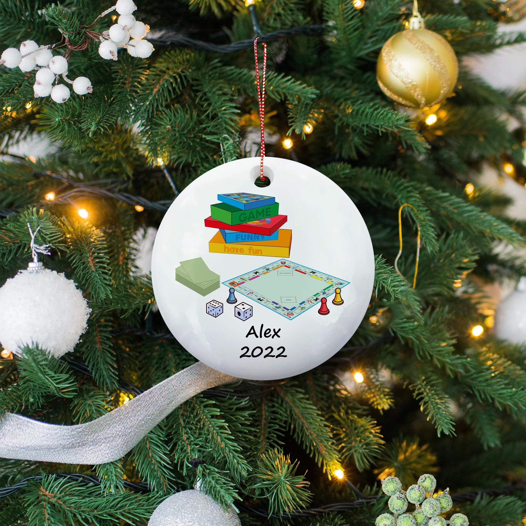 Board Game Christmas Ornament Personalized Game Night Gamer Keepsake - Etsy