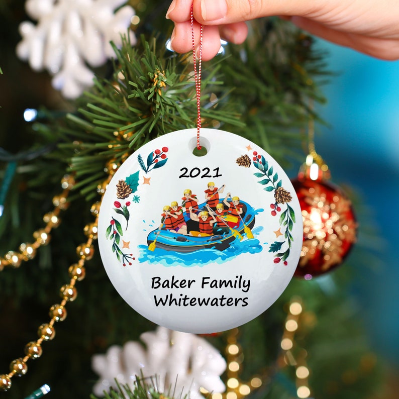 Rafting Christmas Ornament Personalized Custom Whitewaters - Etsy
