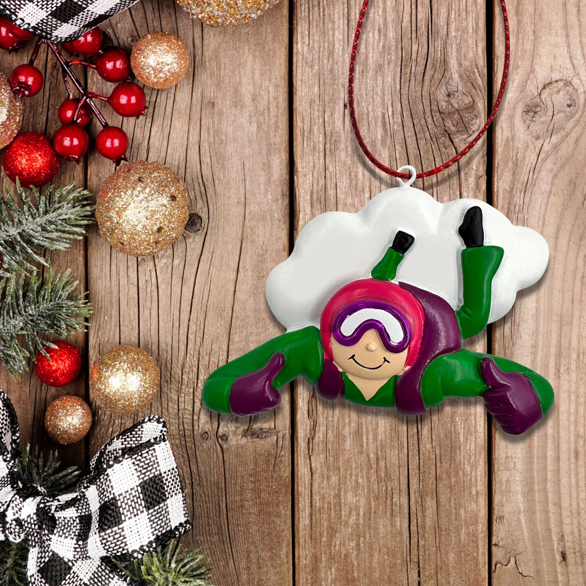 Skydiver Christmas Ornament Personalized, Skydiving Ornaments ...