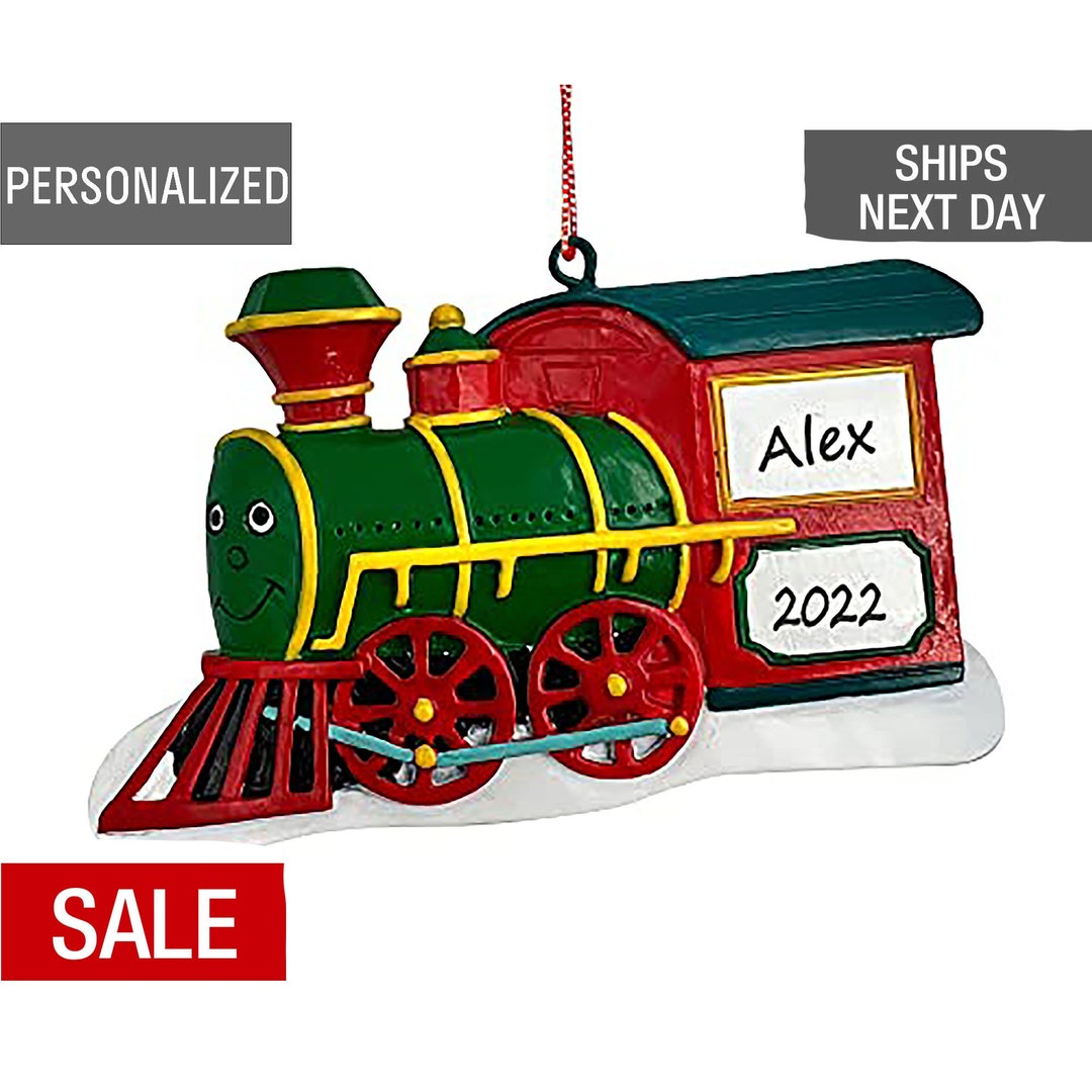Train Christmas Ornament, Redtrain Toy Ornament Personalized, Steam ...