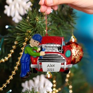 Mechanic Christmas Ornament Personalized Car Repair Keepsake - Etsy