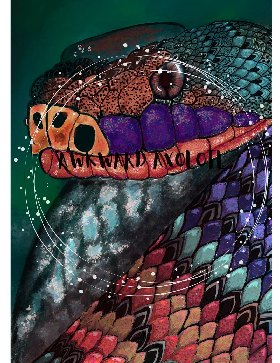 Psychedelic Snake Print - Etsy